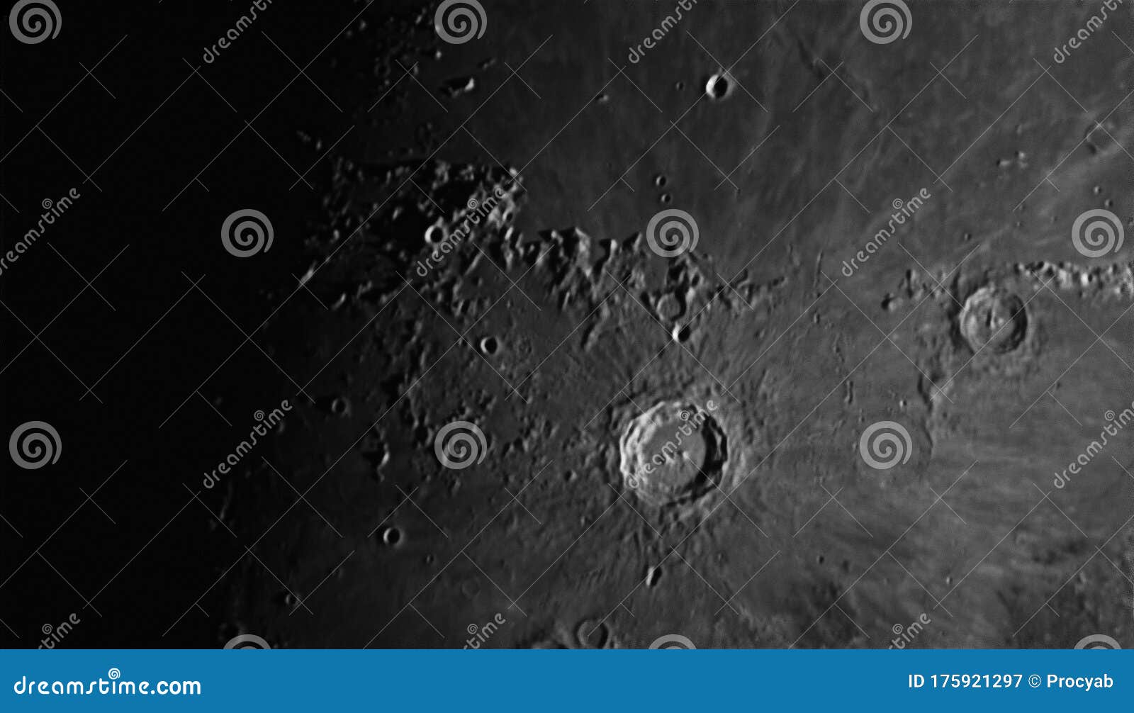 Copernicus Crater on the Moon Stock Image - Image of moonlight ...