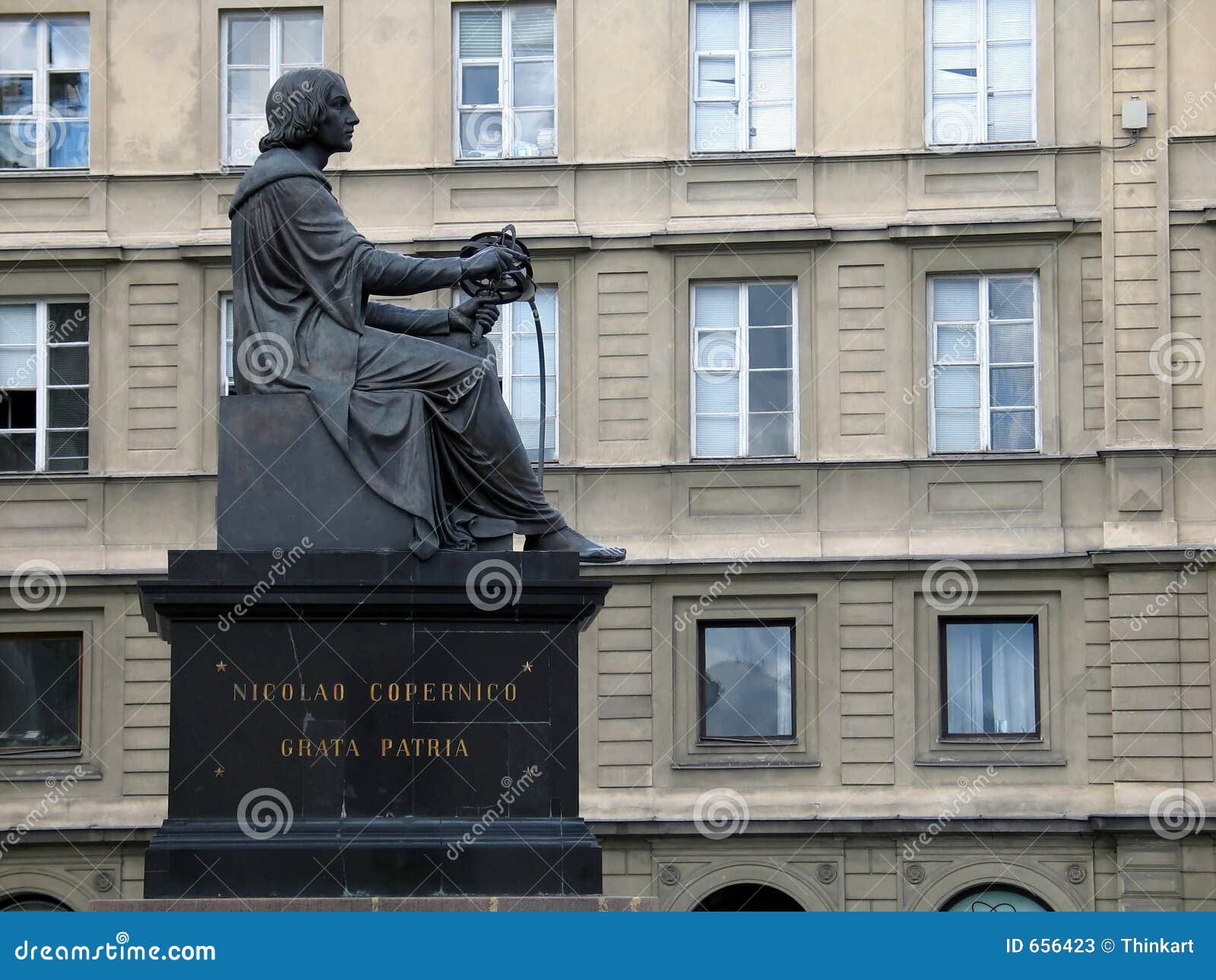 Copernicus Memorial in Warsaw Stock Image - Image of astronomy, town ...