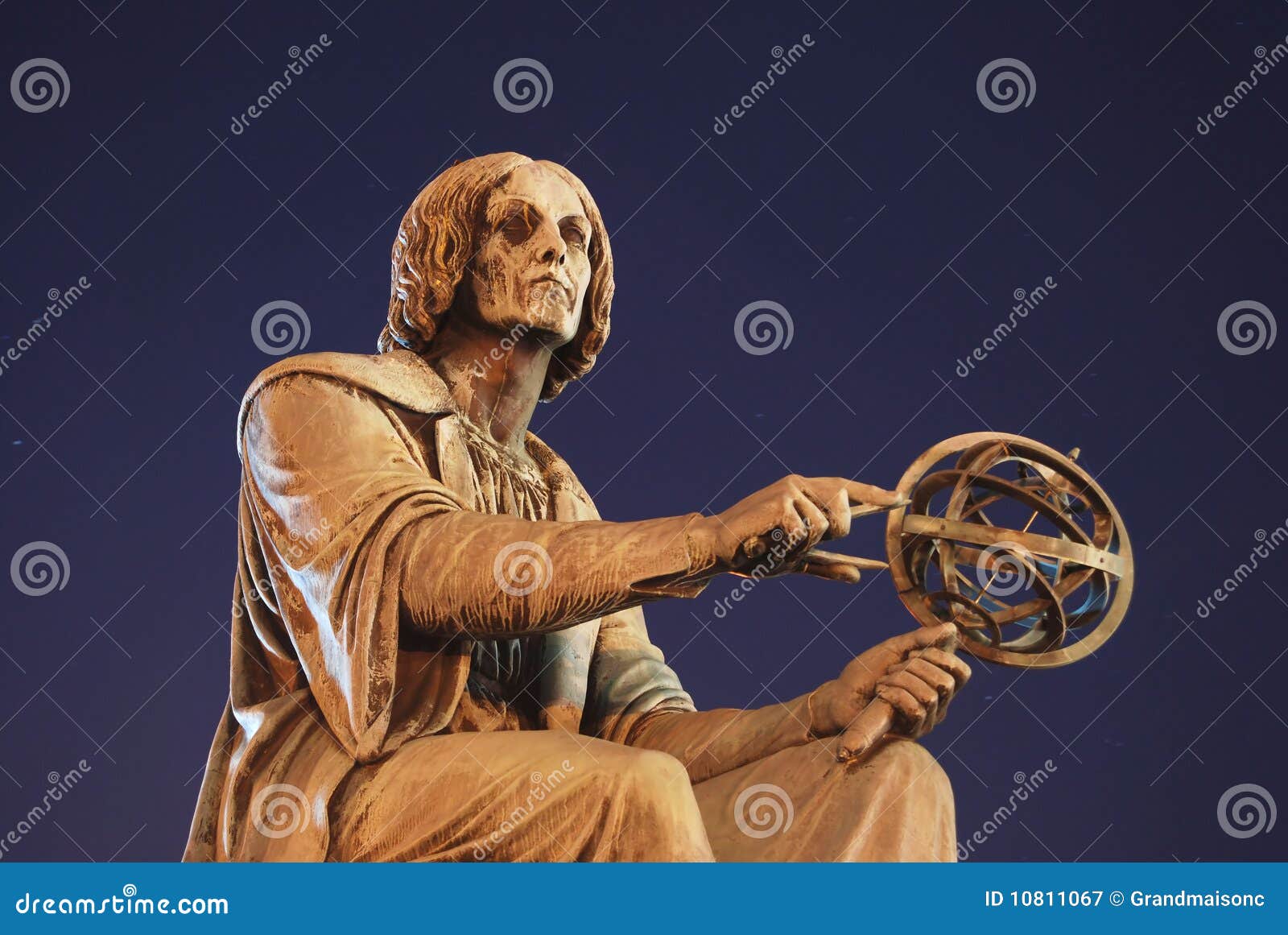 Copernicus statue stock image. Image of seated, golden - 10811067