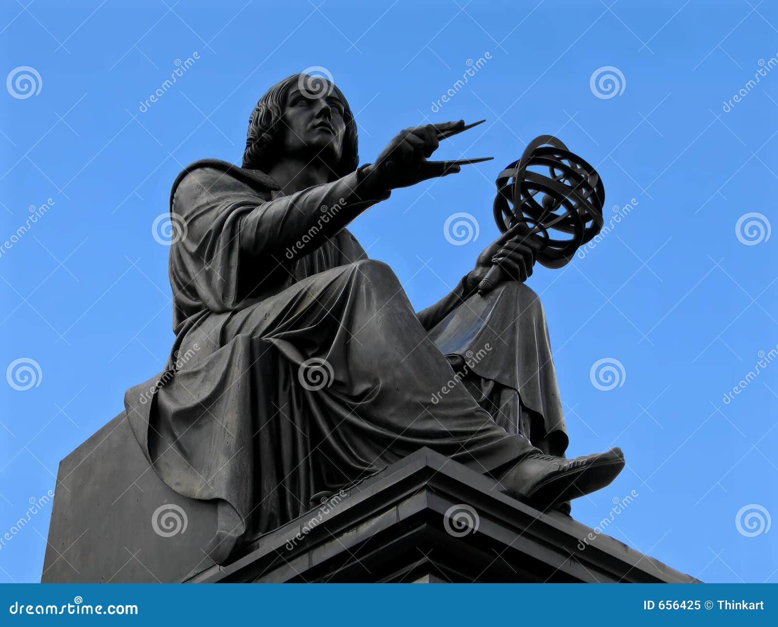 Copernicus Statue in Warsaw Stock Image - Image of stars, astronomical ...
