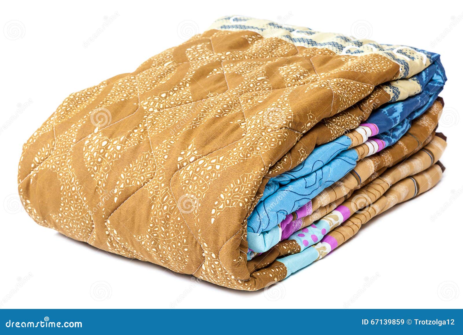 Coperta Colorata Su Un Fondo Bianco Immagine Stock - Immagine di ...