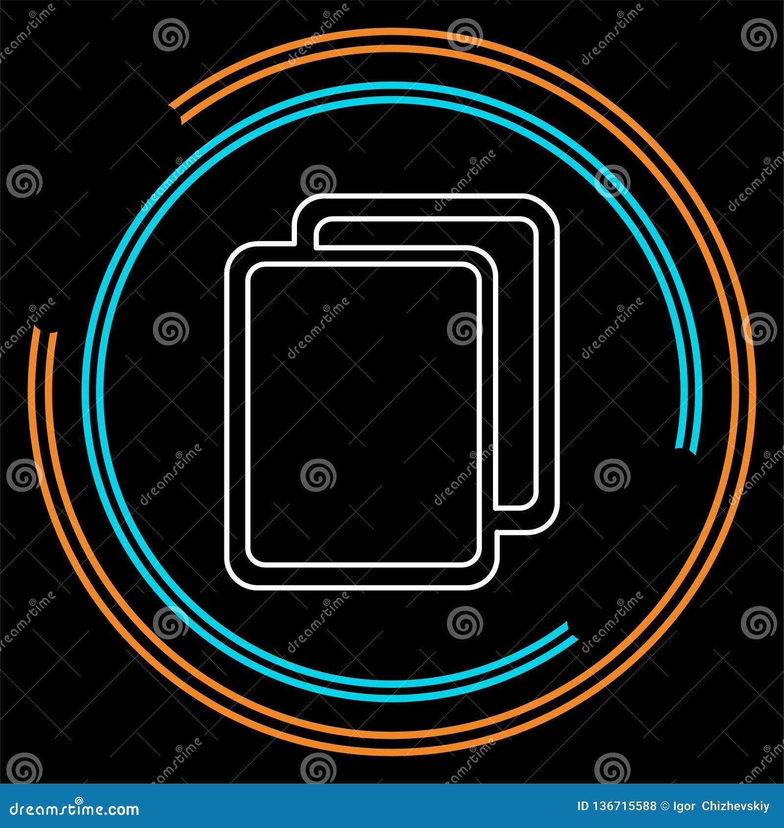 Copia O Icono De Documento Duplicado Ilustración del Vector ...