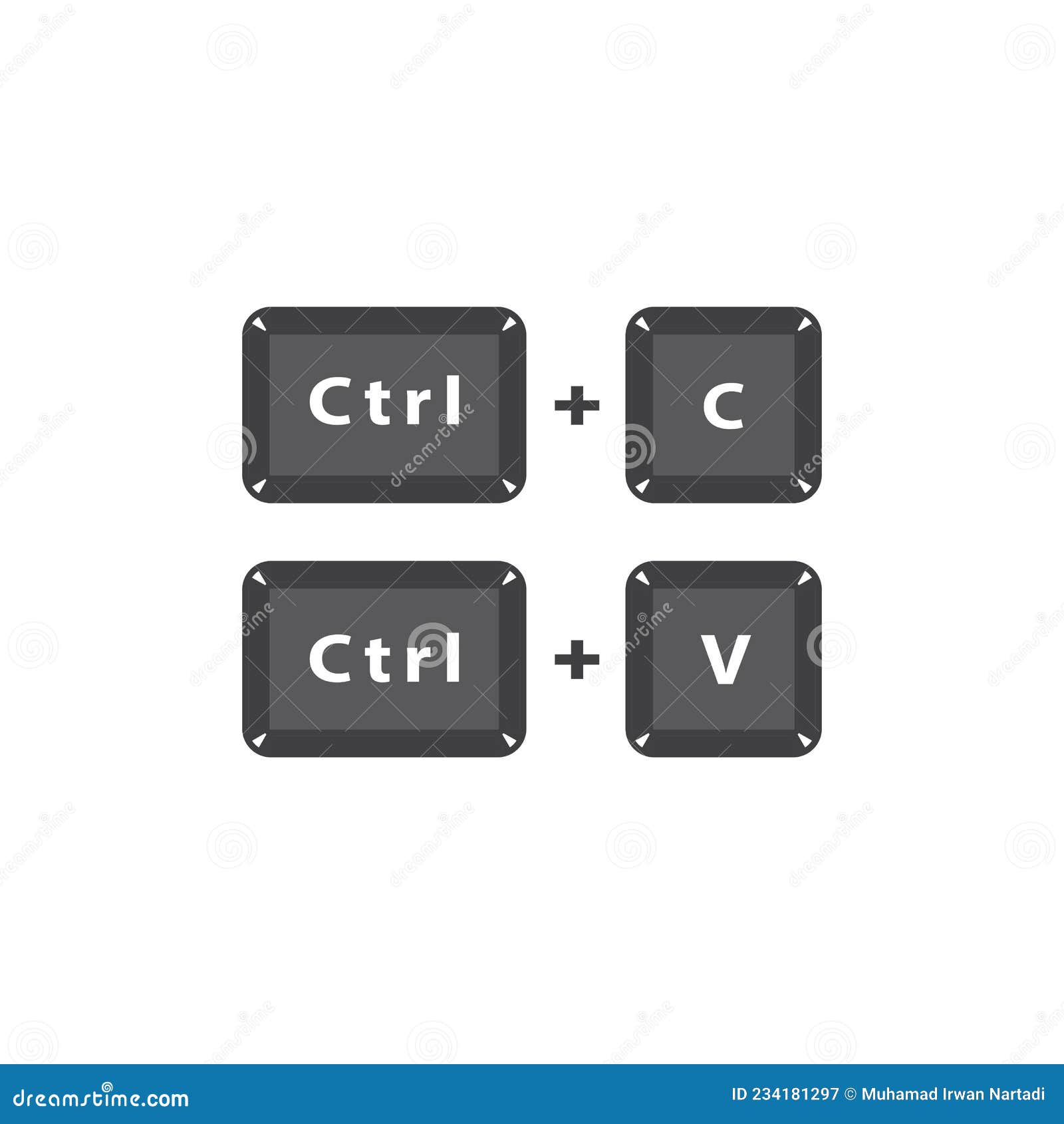 Copiar Y Pegar El Botón Ctrl C Y Ctrl V. Plantilla De Icono De Vector ... Copiar Y Pegar El Botón Ctrl C Y Ctrl V. Plantilla De Icono De Vector ...