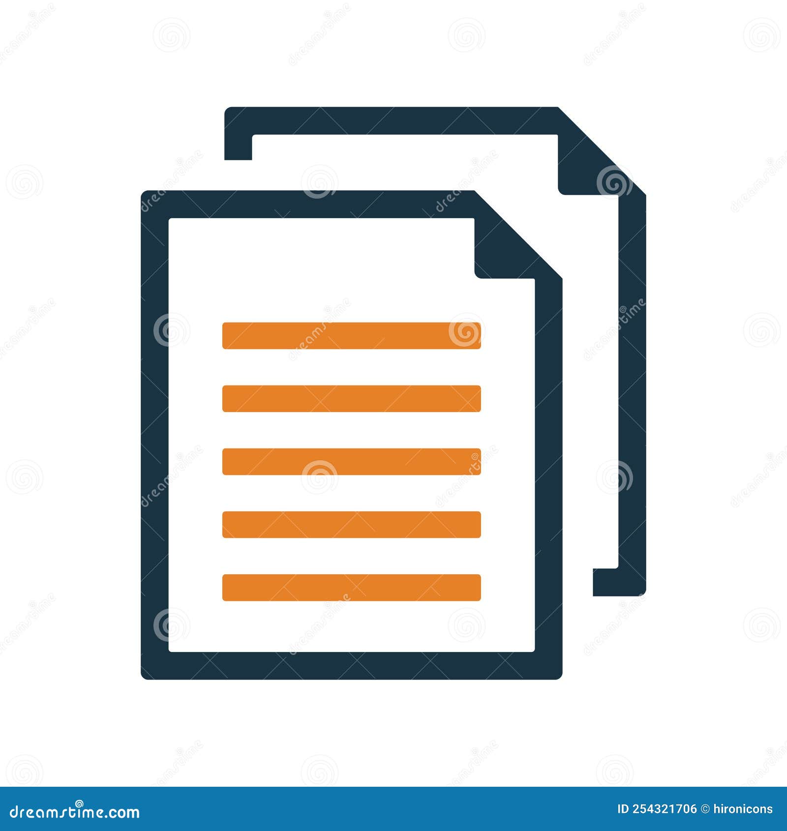 Copied, Sheet Icon. Simple Editable Vector Graphics Stock Illustration ...