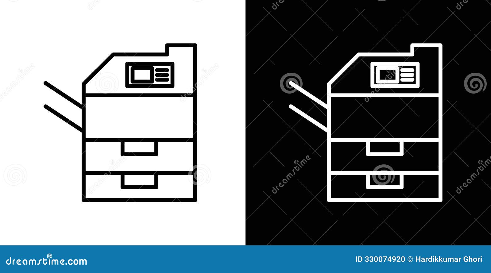 Copier Icon Vector Set on White Background Stock Illustration ...