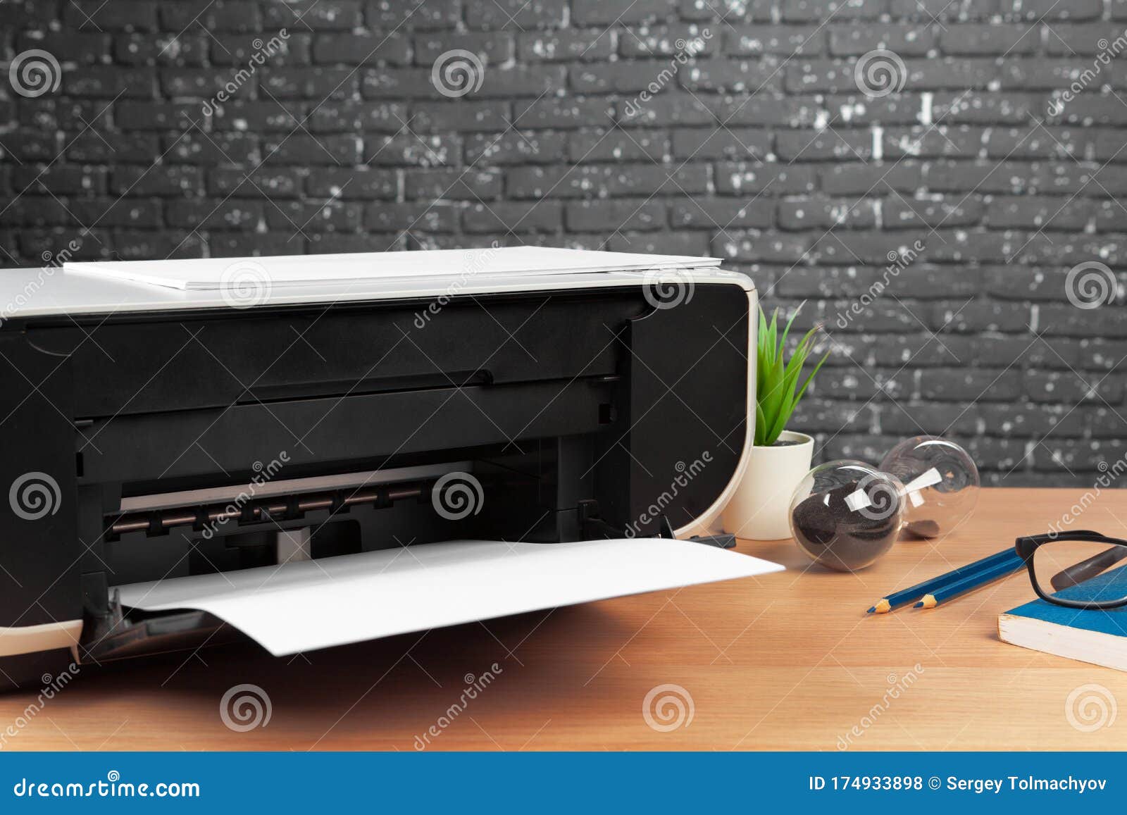 Copier or Printer in a Modern Office Interior Close Up Stock Photo ...