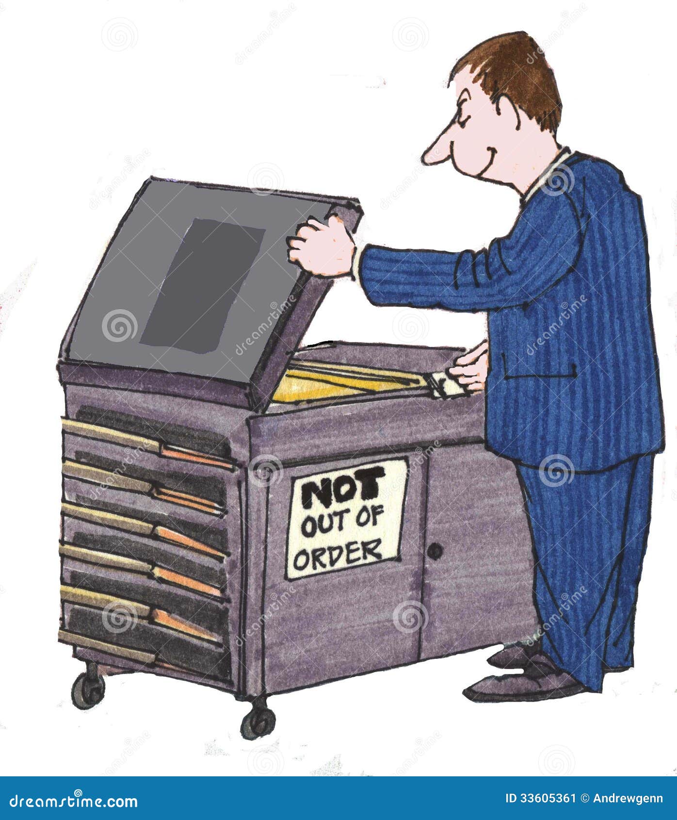 Broken Copier Clipart