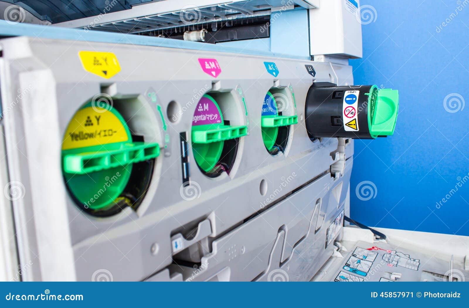 Copier toner cartridges stock image. Image of colour - 45857971