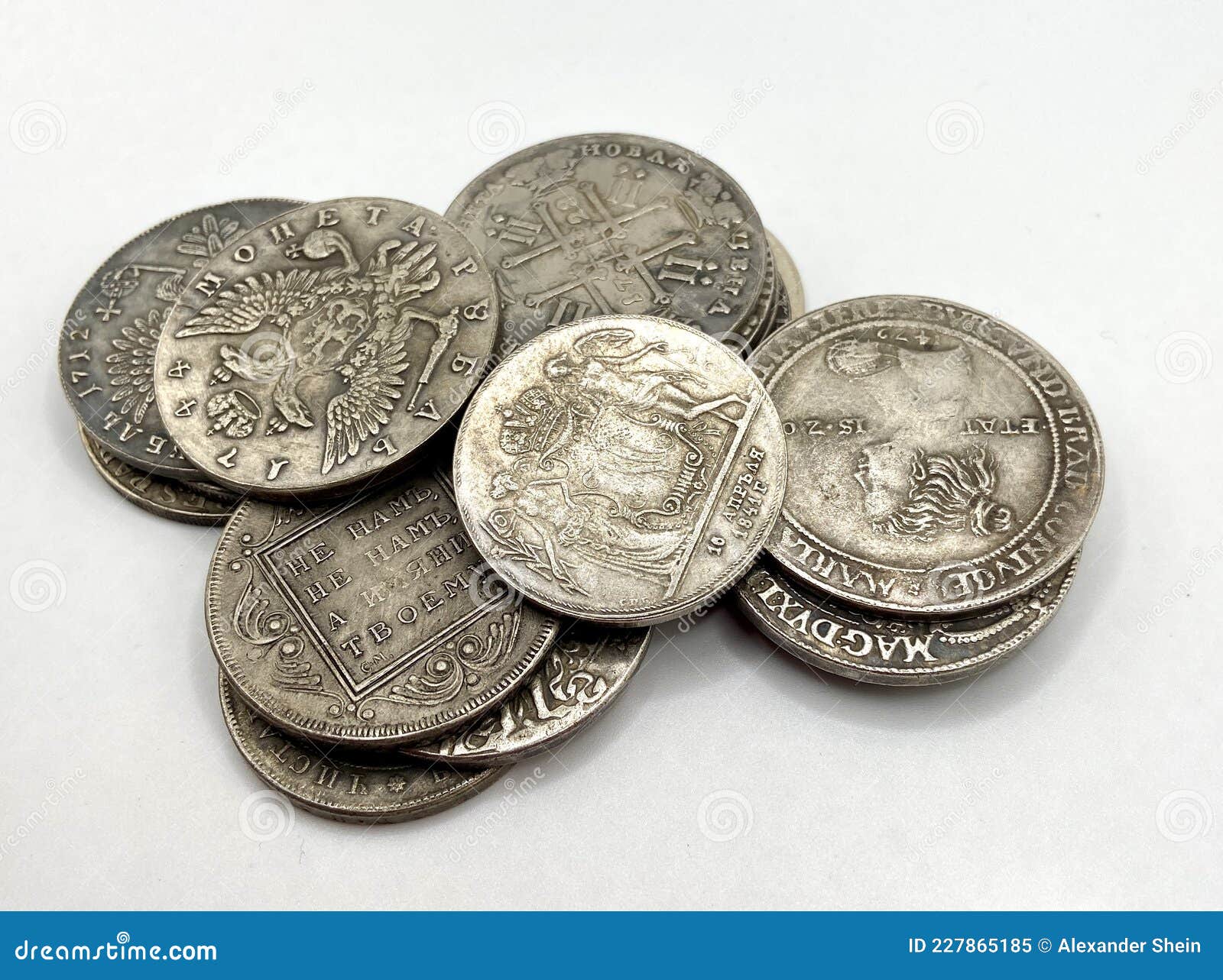 Copies of coins stock image. Image of silver, copies - 227865185