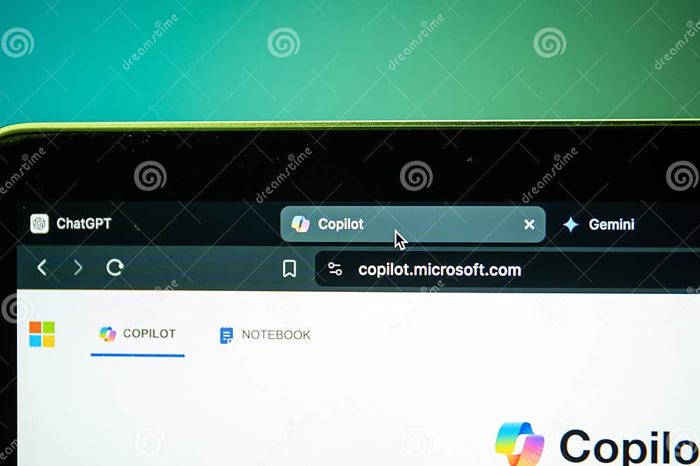 CoPilot, ChatGPT and Gemini AI Chatbots Opened on Computer Screen Editorial Stock Photo - Image ...