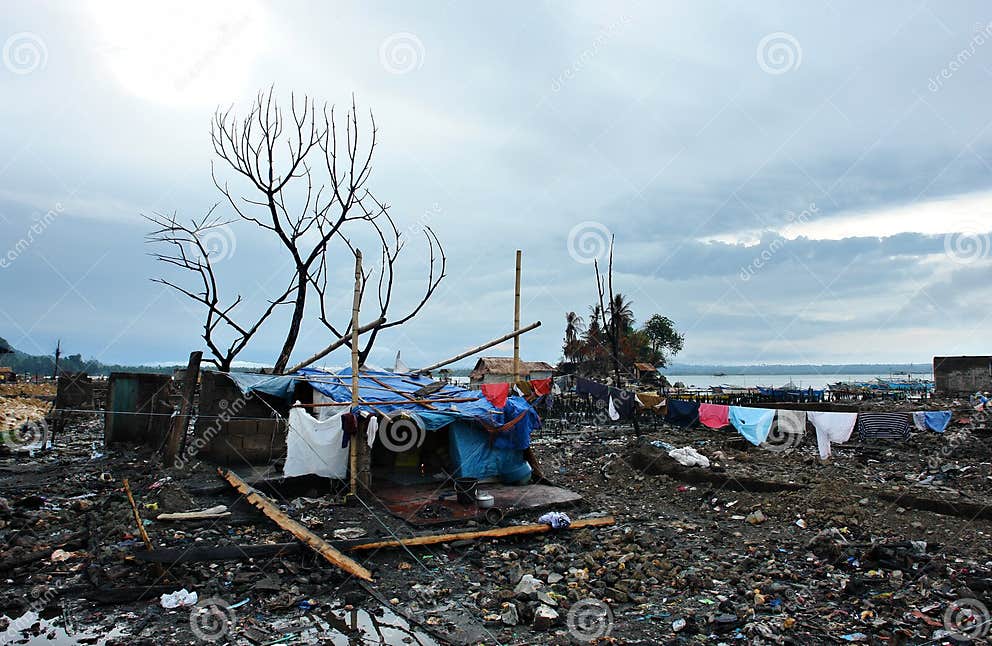 Coping with disaster. stock image. Image of burned, fire - 1570277