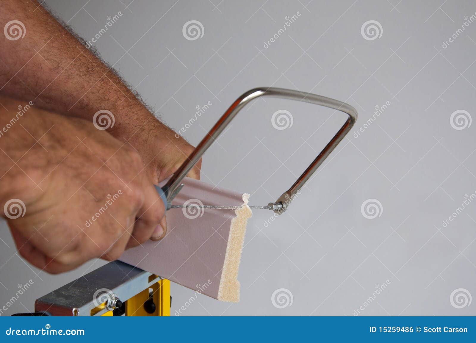 Coping with Saw stock photo. Image of tool, trim, hand - 15259486