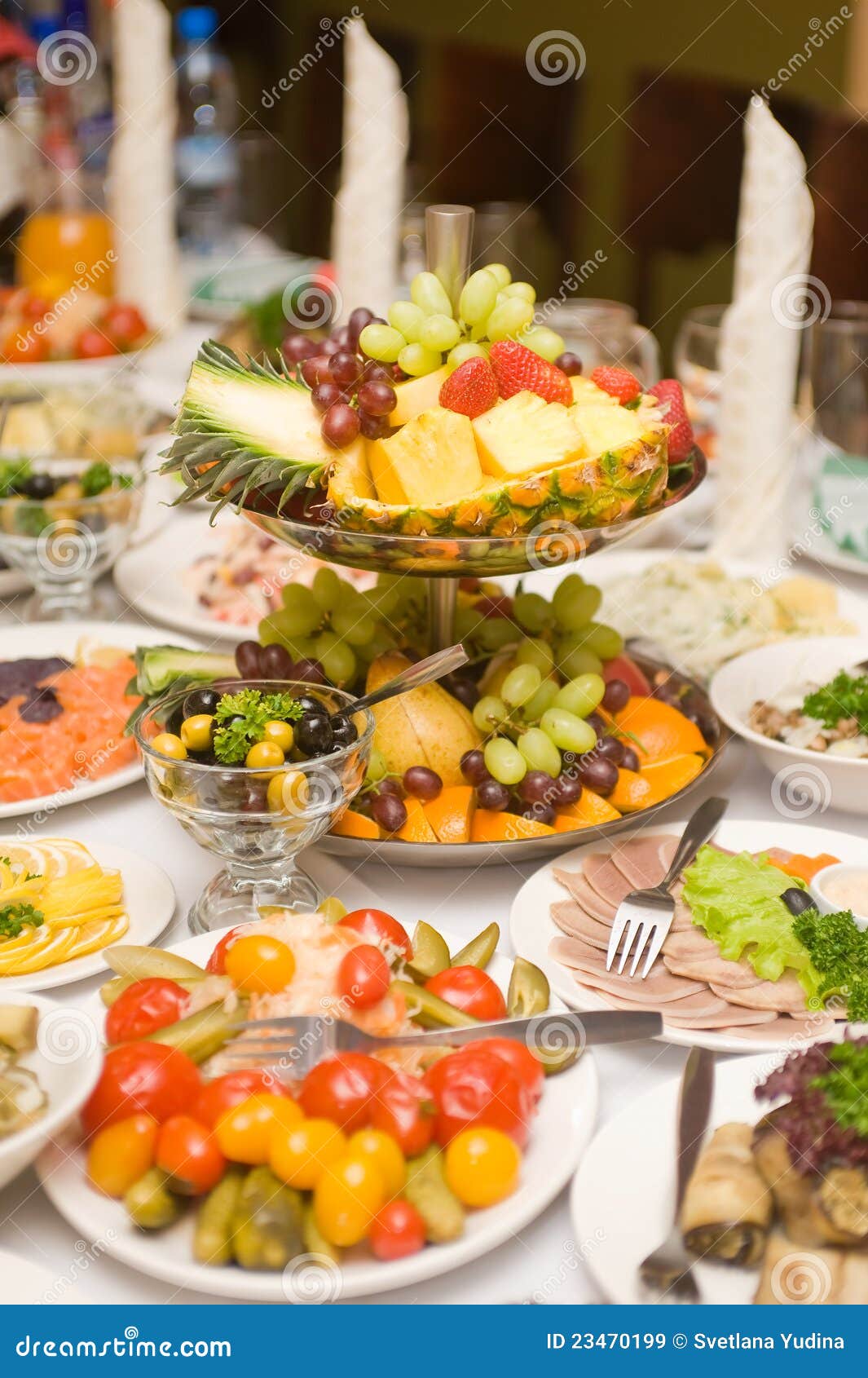 Copiously served table stock image. Image of indoor, snack - 23470199