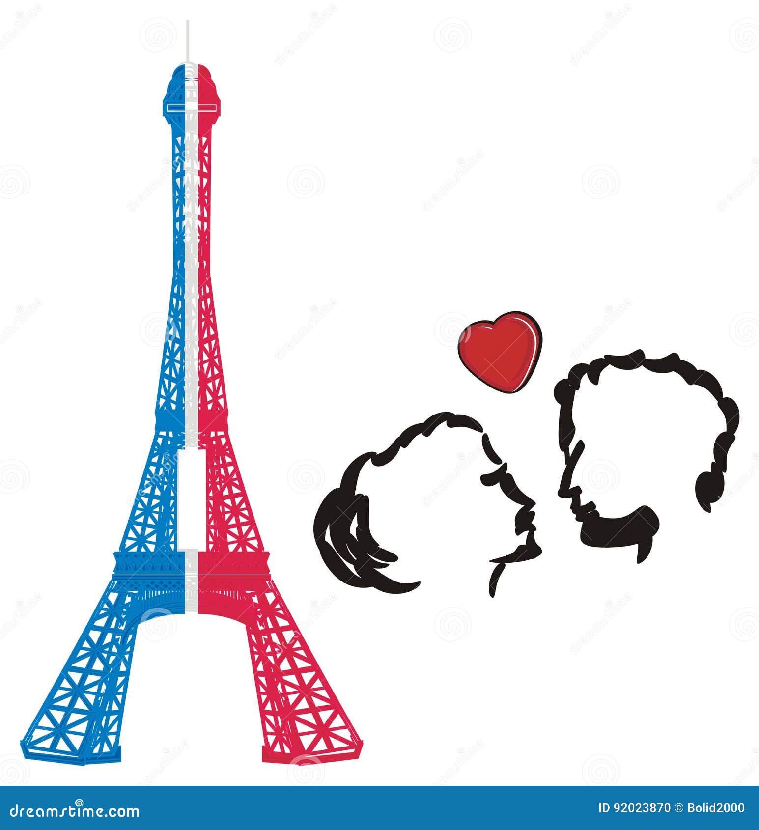 Cople in Love with Building Stock Illustration - Illustration of ...