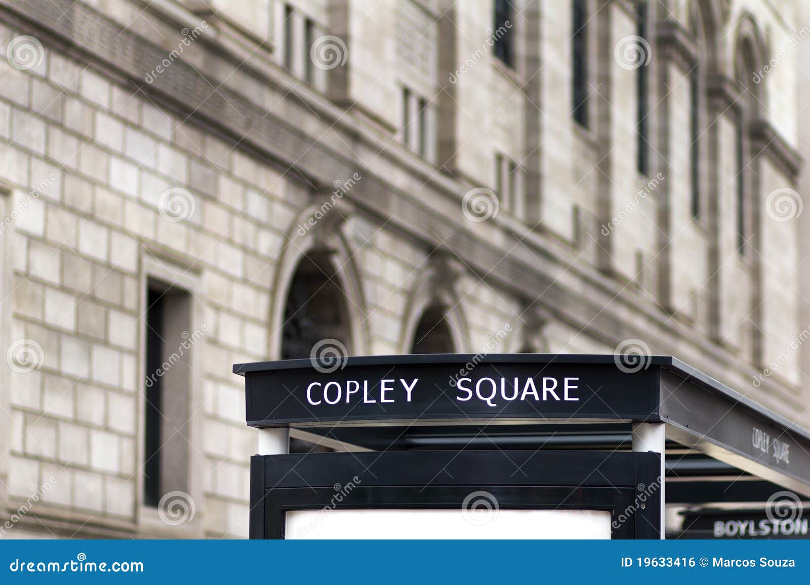 Copley Square stock photo. Image of sign, sightseeing - 19633416