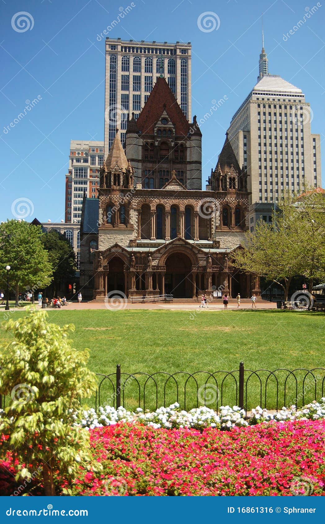 Copley Square in Boston stock photo. Image of skyscraper - 16861316