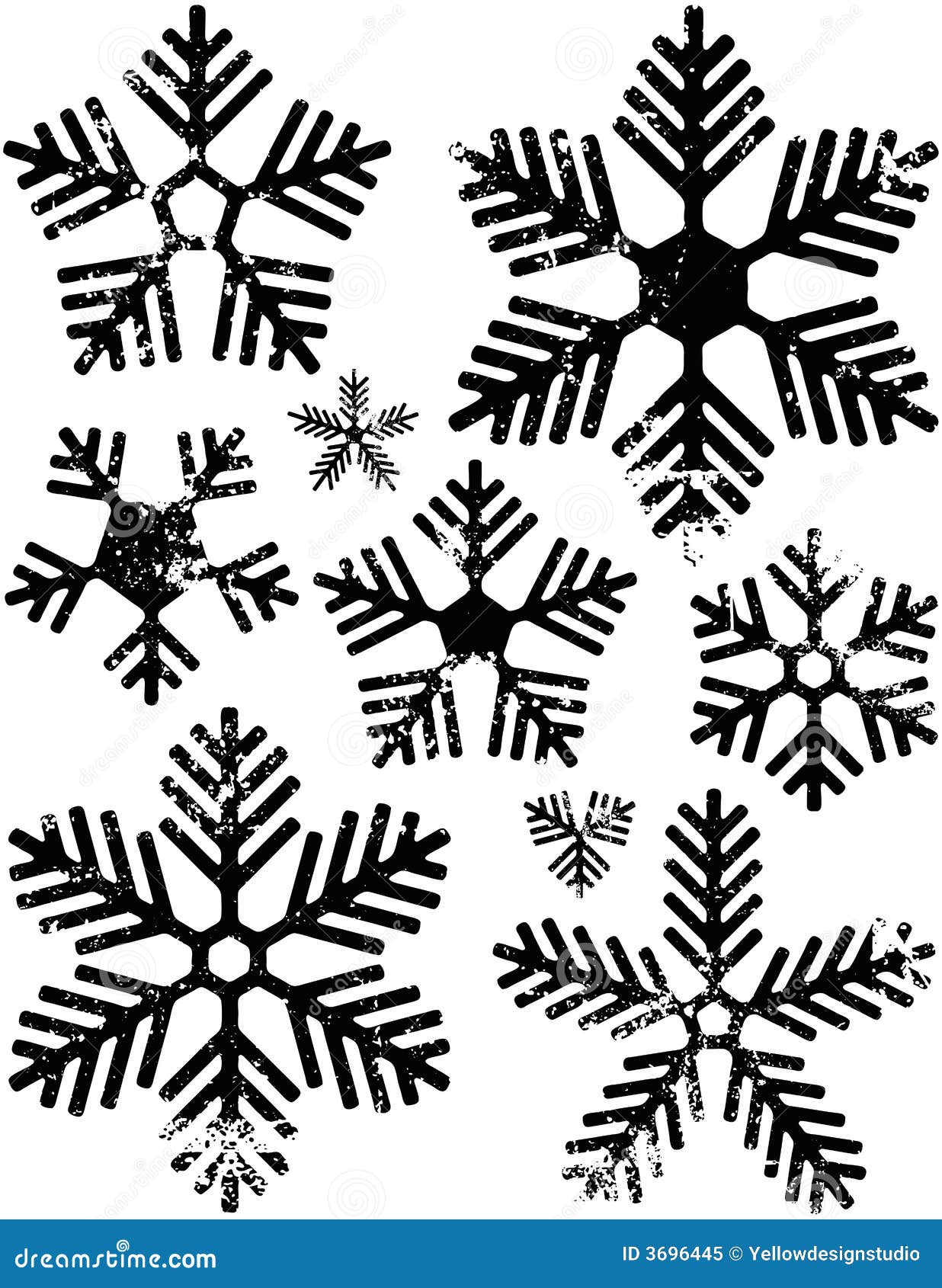 Copos de nieve ilustración del vector. Ilustración de vector - 3696445