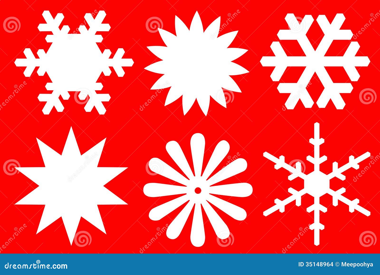 Copos De Nieve Del Color Blanco. Stock de ilustración - Ilustración de ...