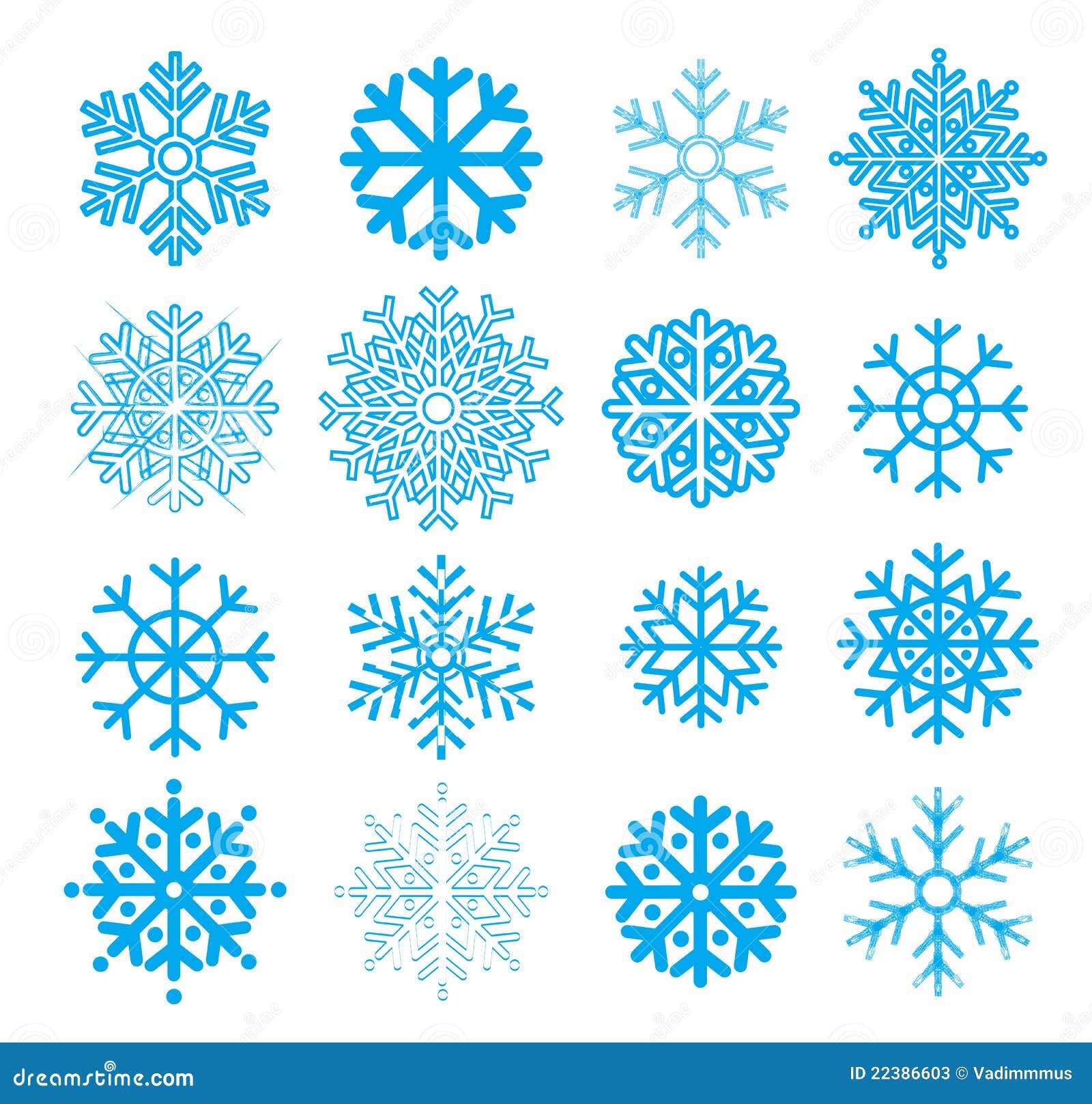 Copos de nieve del vector ilustración del vector. Ilustración de ...