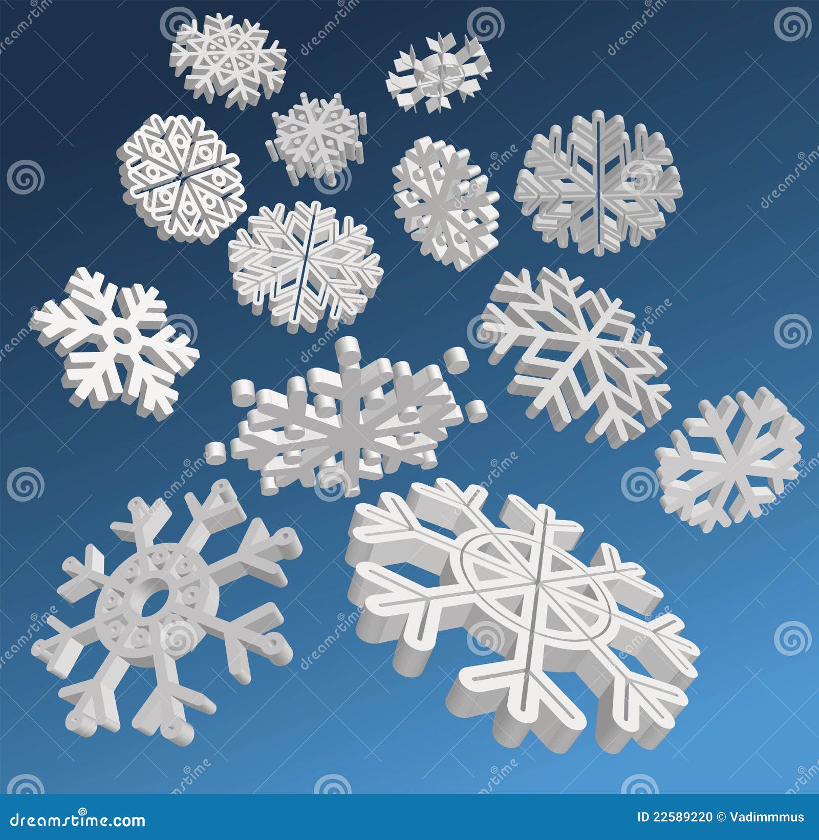 Copos de nieve del vector ilustración del vector. Ilustración de ...