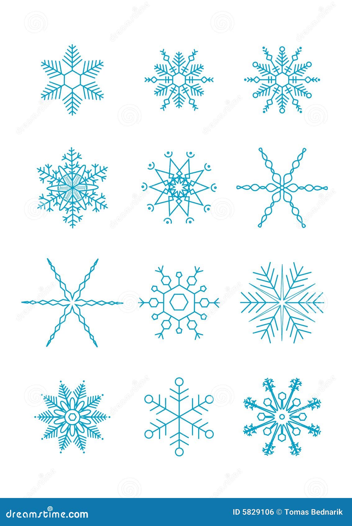 Copos de nieve del vector ilustración del vector. Ilustración de ...