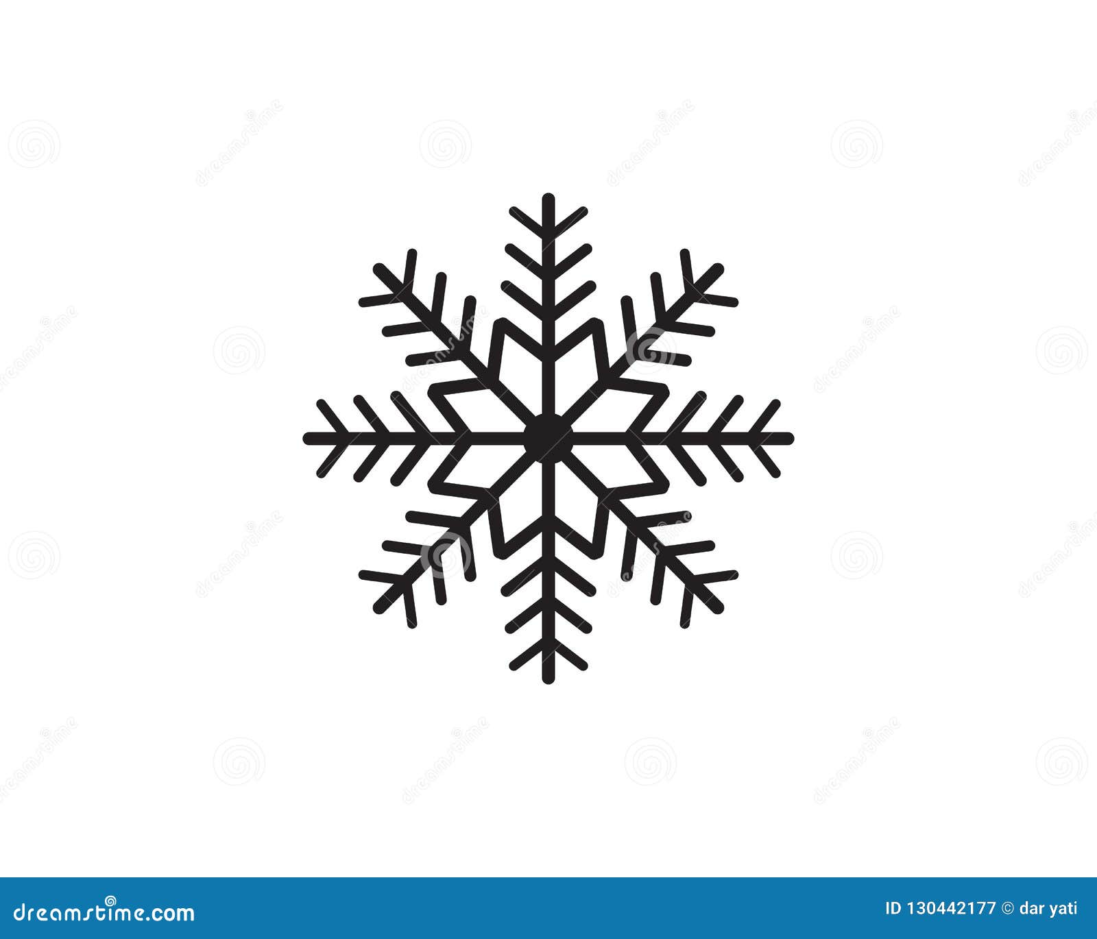 Copos De Nieve Logo Template Ilustración del Vector - Ilustración de ...