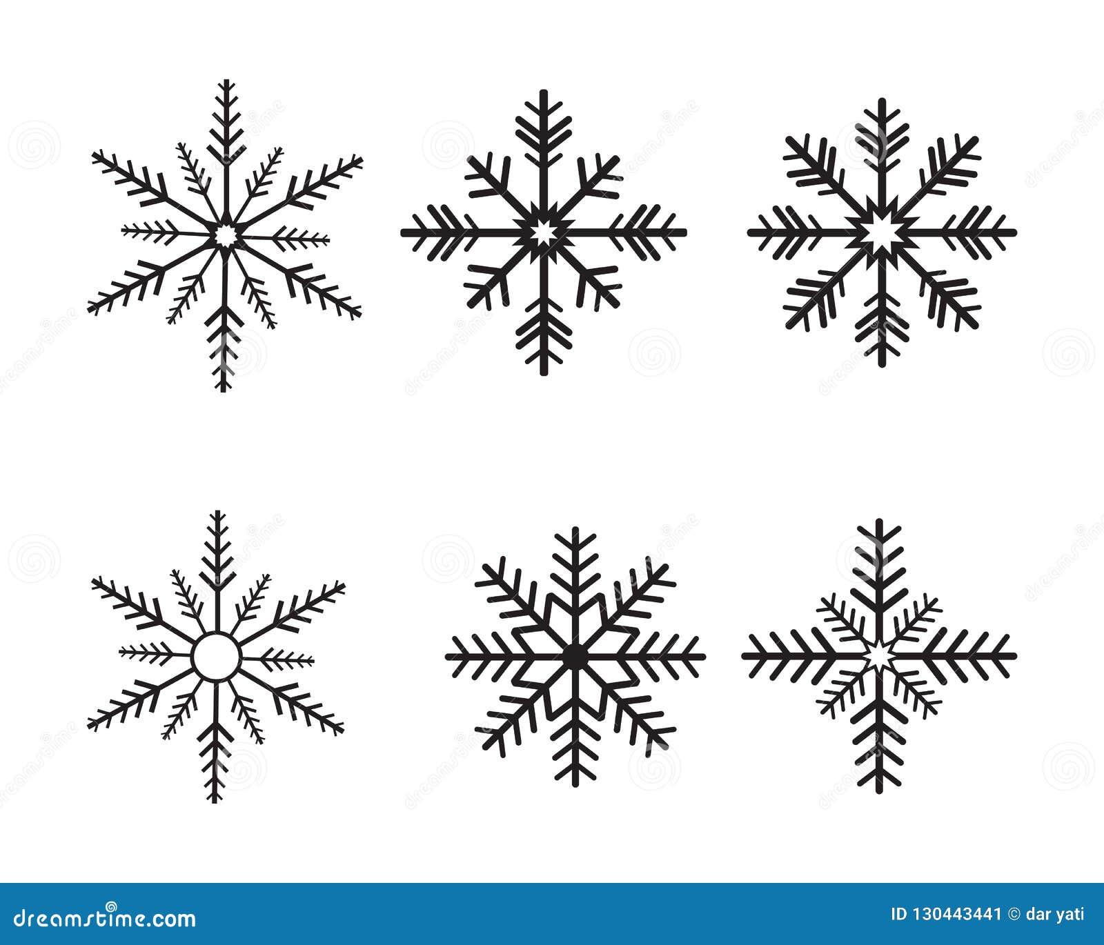 Copos De Nieve Logo Template Stock de ilustración - Ilustración de ...