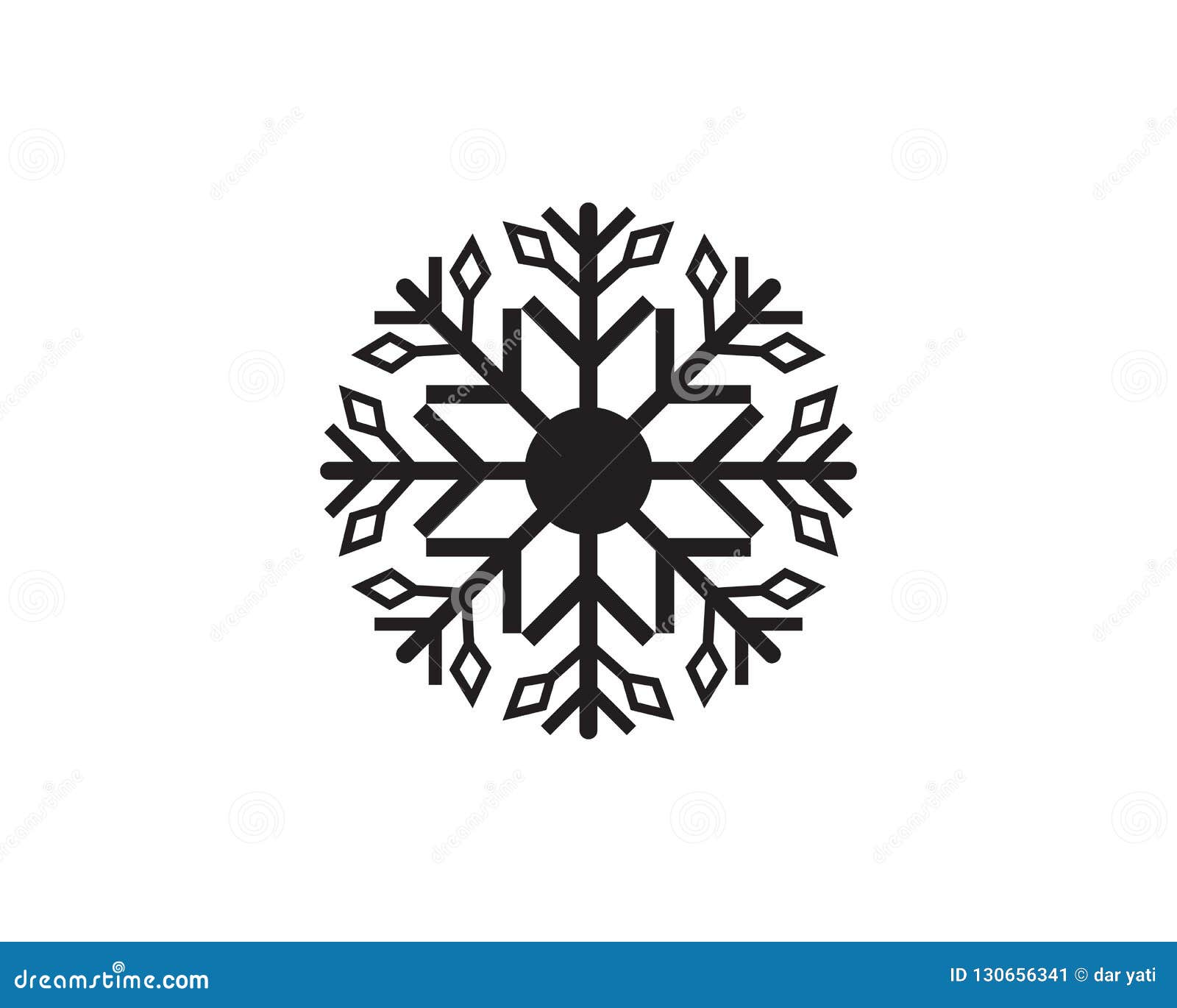 Copos De Nieve Logo Template Ilustración del Vector - Ilustración de ...