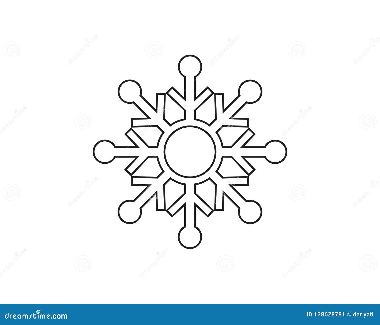 Copos De Nieve Logo Template Stock de ilustración - Ilustración de cubo ...