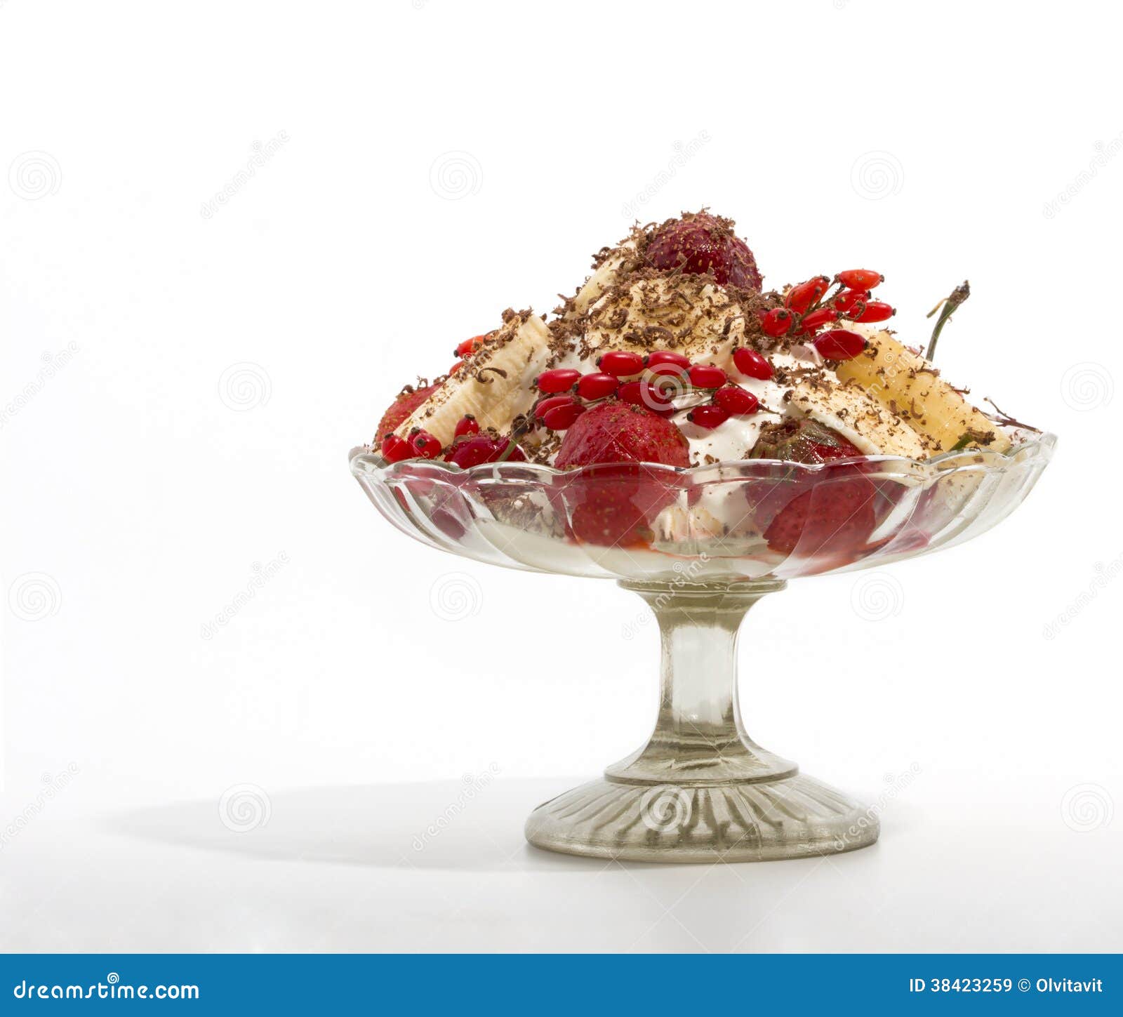 Coppa gelato del dessert immagine stock. Immagine di crema - 38423259