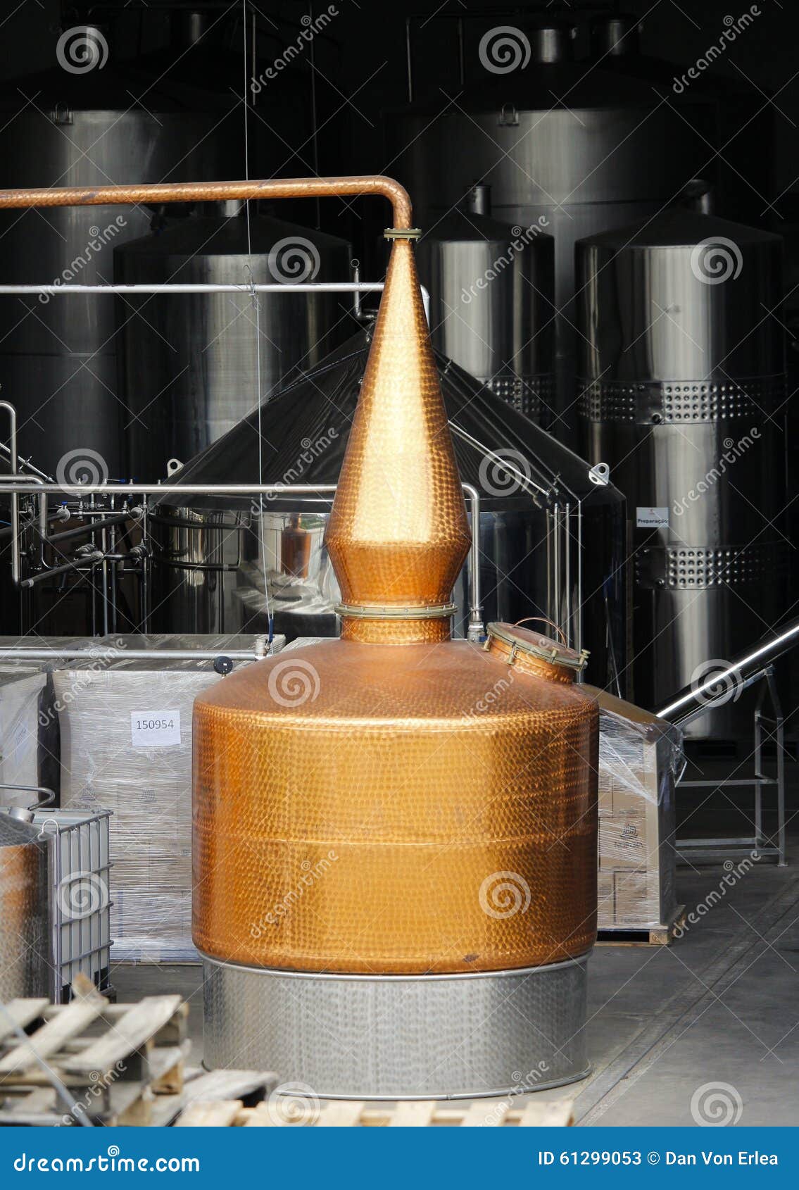 Copper Alembic Distiller stock image. Image of distillery - 61299053