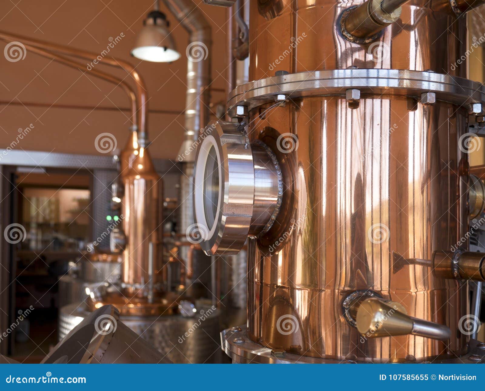 Copper alembic still stock image. Image of beer, making - 107585655