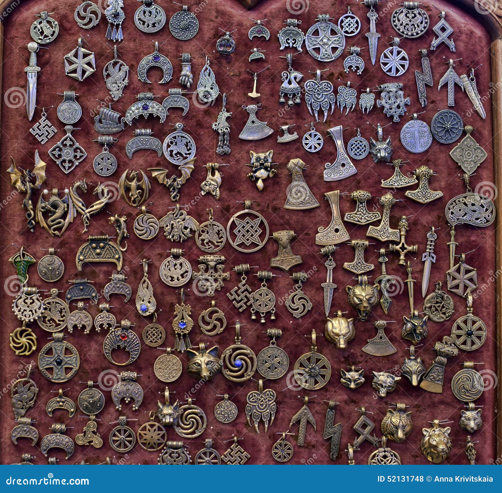 Copper amulets stock photo. Image of fortune, handmade - 52131748