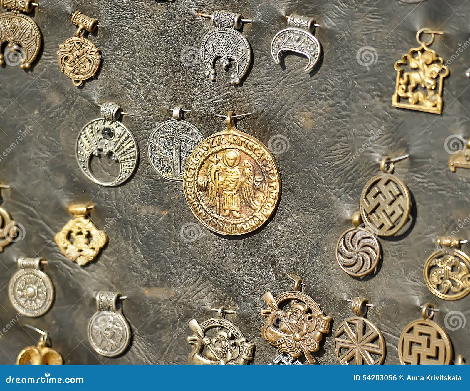 Copper amulets stock photo. Image of hands, amulet, hand - 54203056