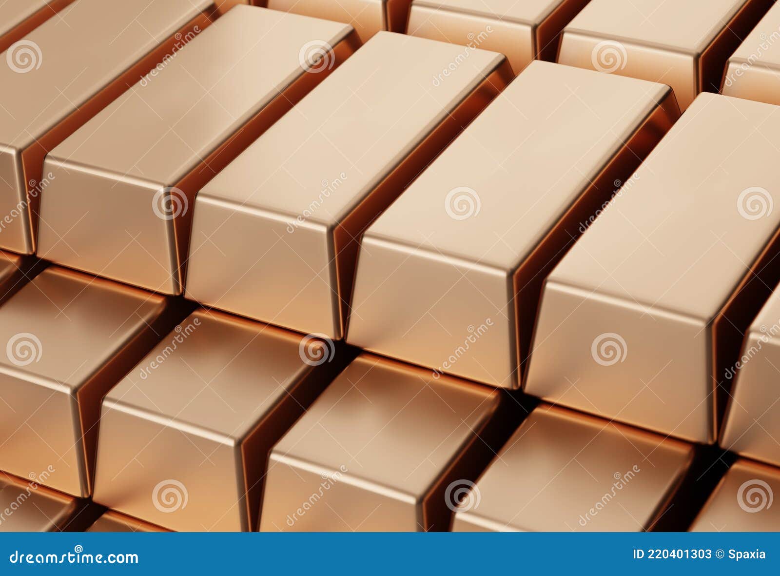 Copper bars in bank vault stock illustration. Illustration of storage ...
