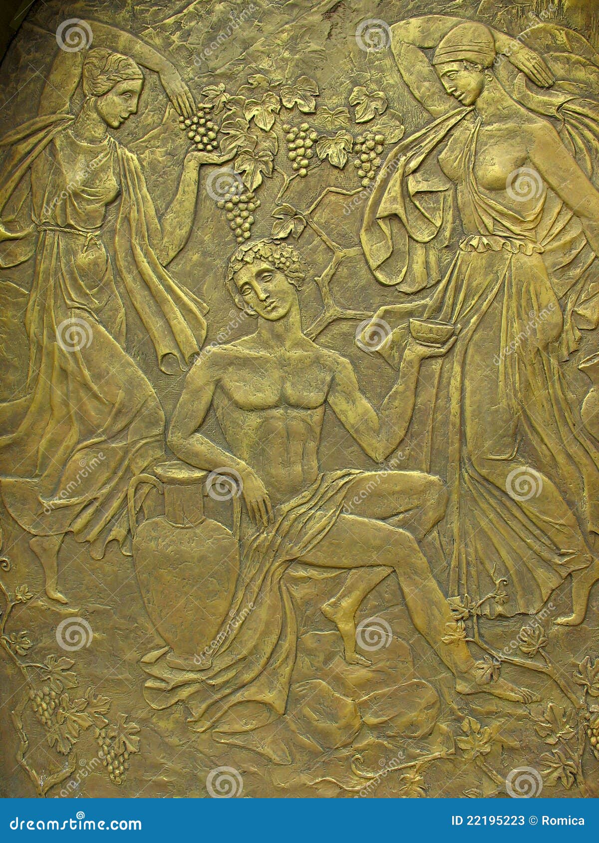 Copper Bas-relief on the Basis of Ancient Myths Stock Image - Image of ...