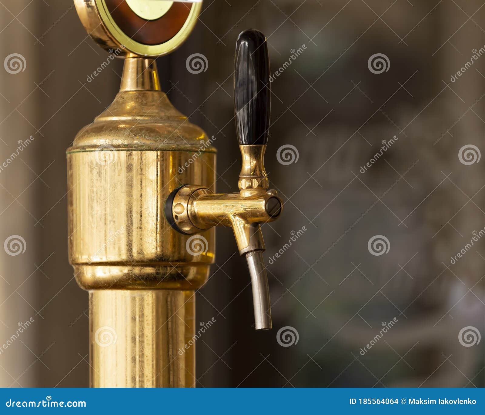 Copper Beer tap stock photo. Image of closeup, chopp - 185564064