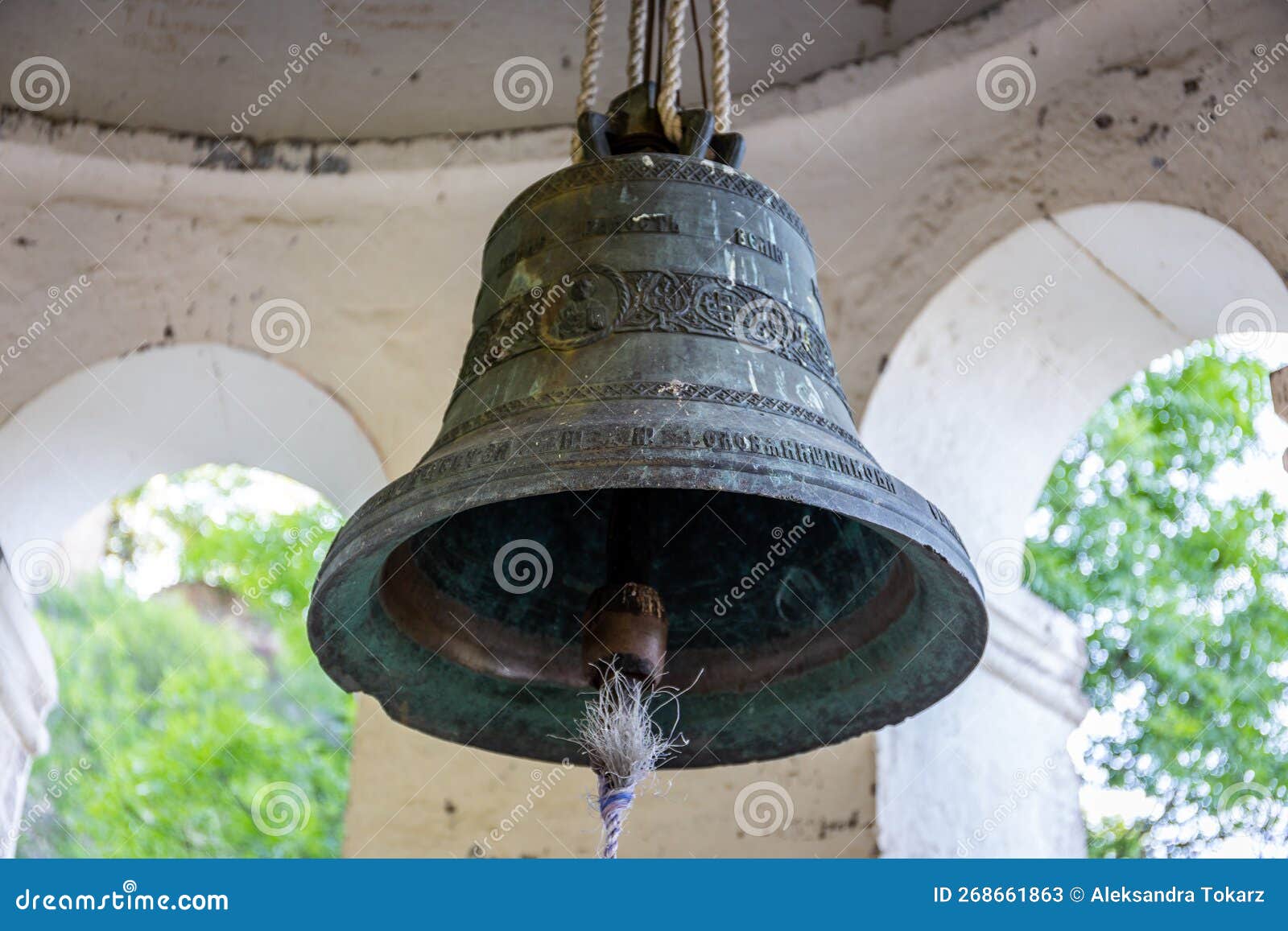 Copper Bell Hanging in the Bell Tower of Sapara Monastery, Georgia ...