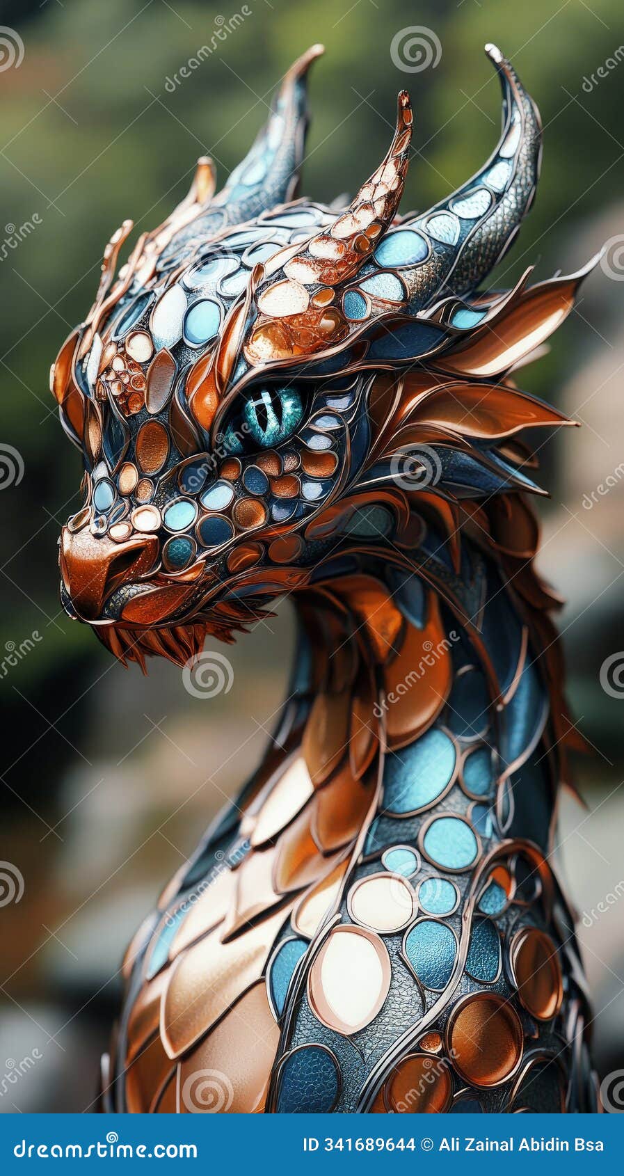 Copper Dragon Or Fish Scales. Lamellar Armour Imitation. Vector ...
