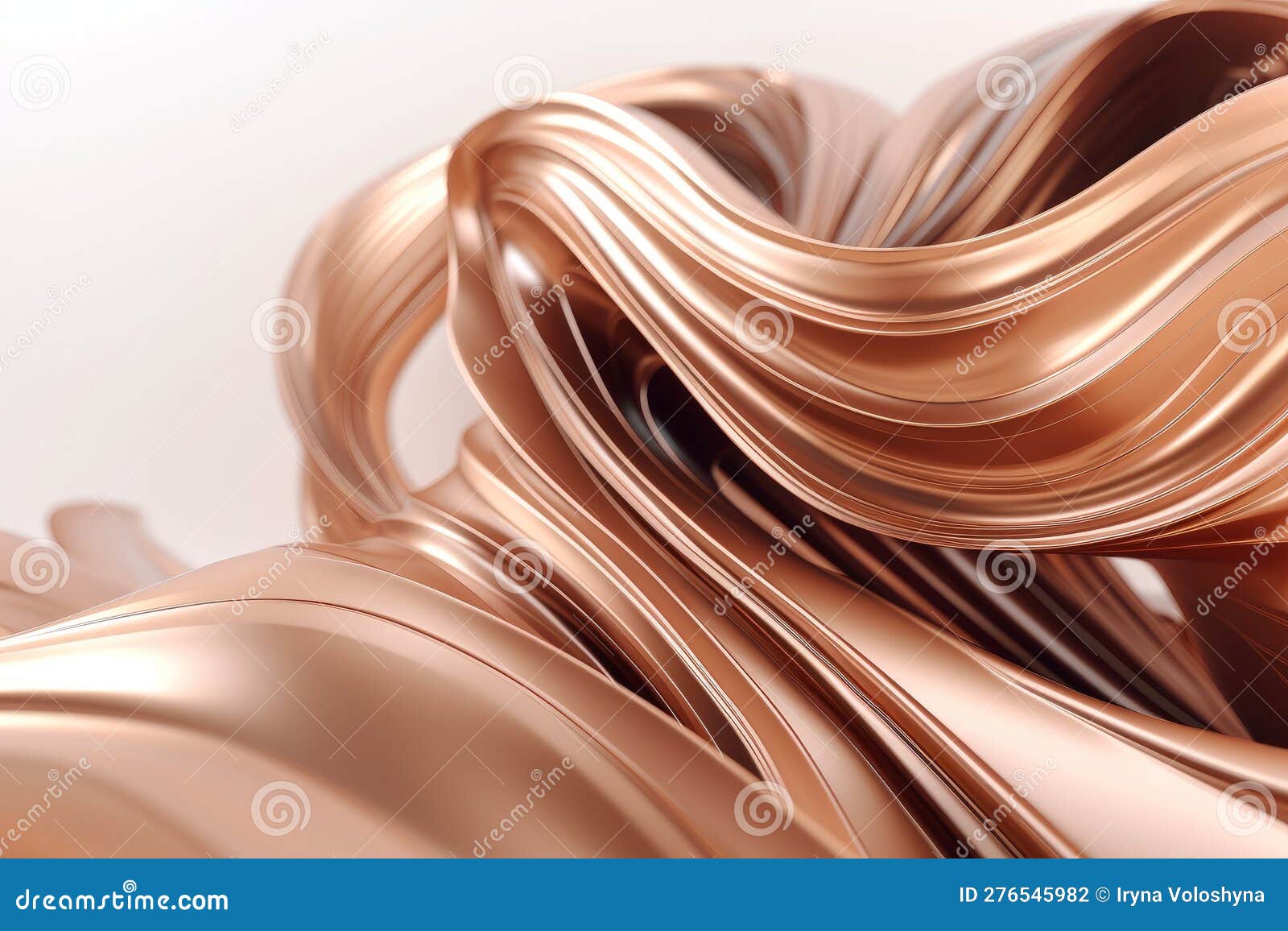 Copper and Brushed Bronze Twisted Wave Design for Modern Interiors ...