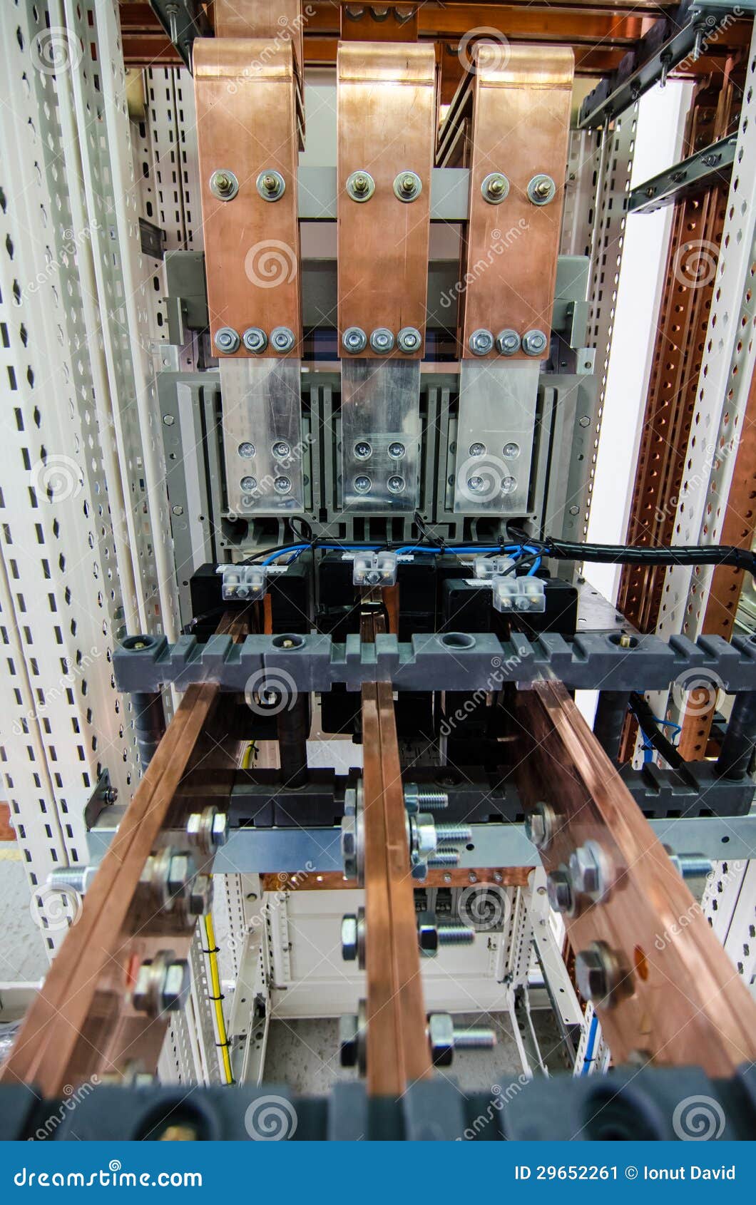Copper busbar stock image. Image of transportation, voltage - 29652261