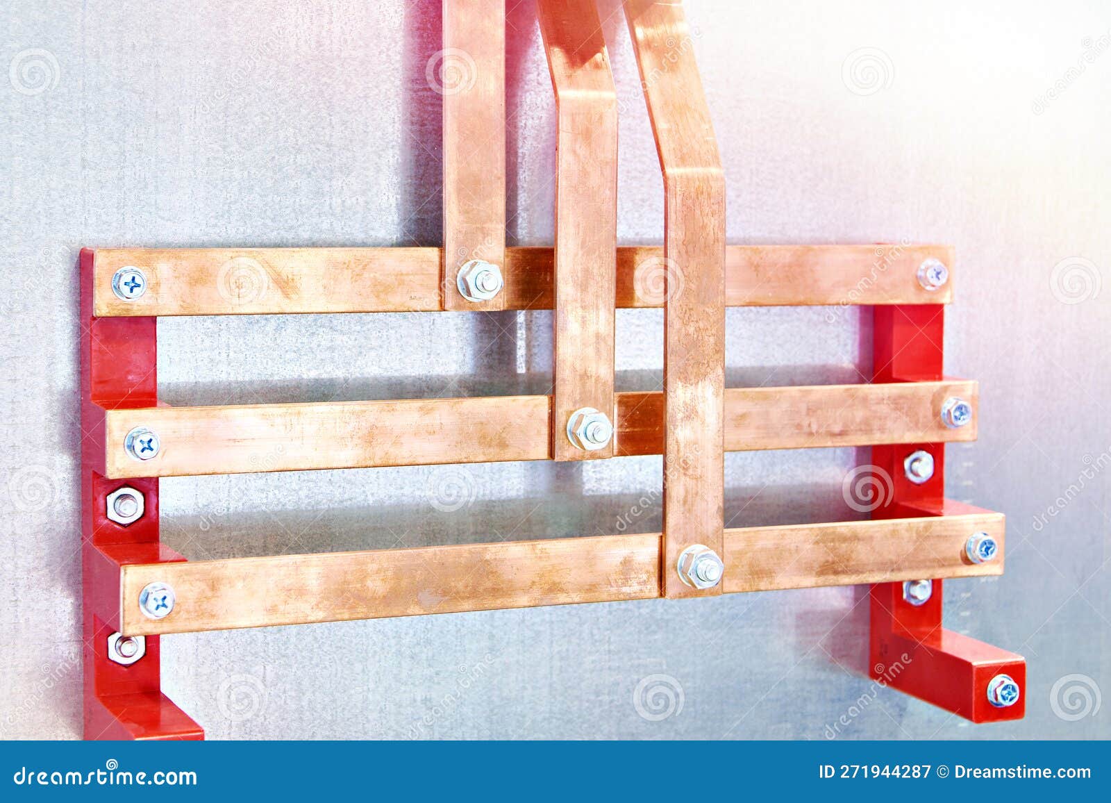 Copper busbar transformer stock image. Image of automation - 271944287