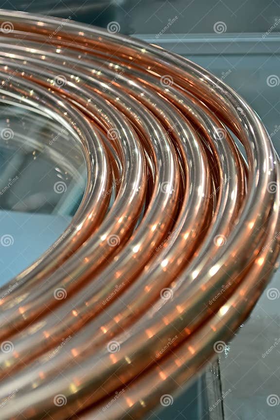 Copper Cable Bulk on the Glass, Modern Industry, Stock Image - Image of ...