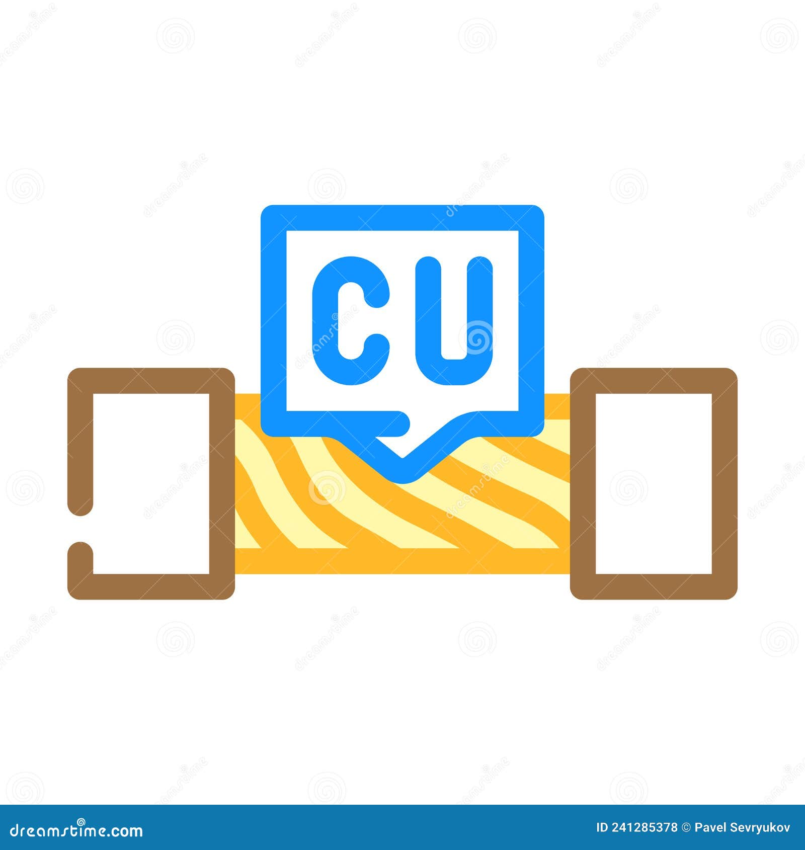 Copper Cable Color Icon Vector Illustration Stock Vector - Illustration ...