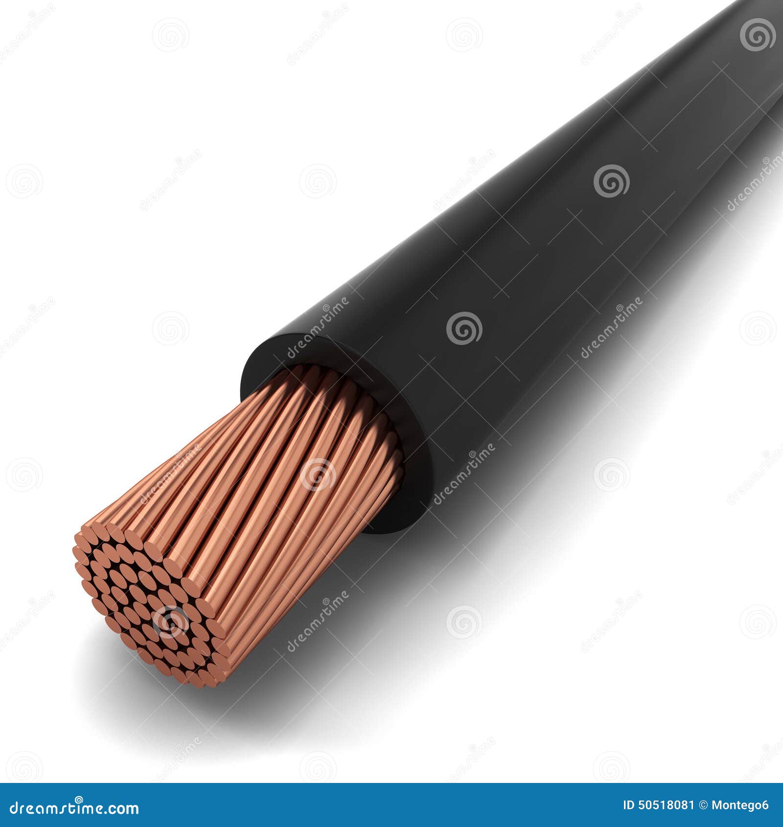 Copper Cable. Realistic Electrical Multicore Wire With Coloured ...