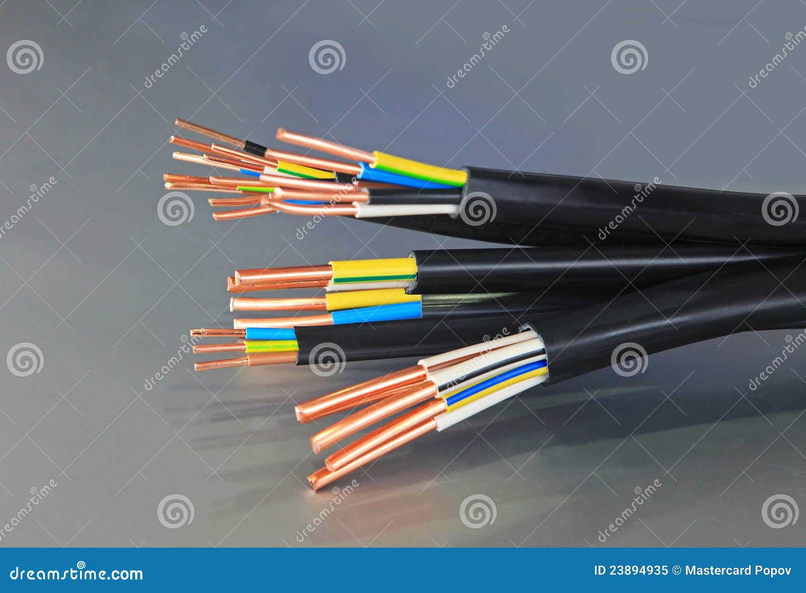 Copper cables stock image. Image of insulation, curve - 23894935