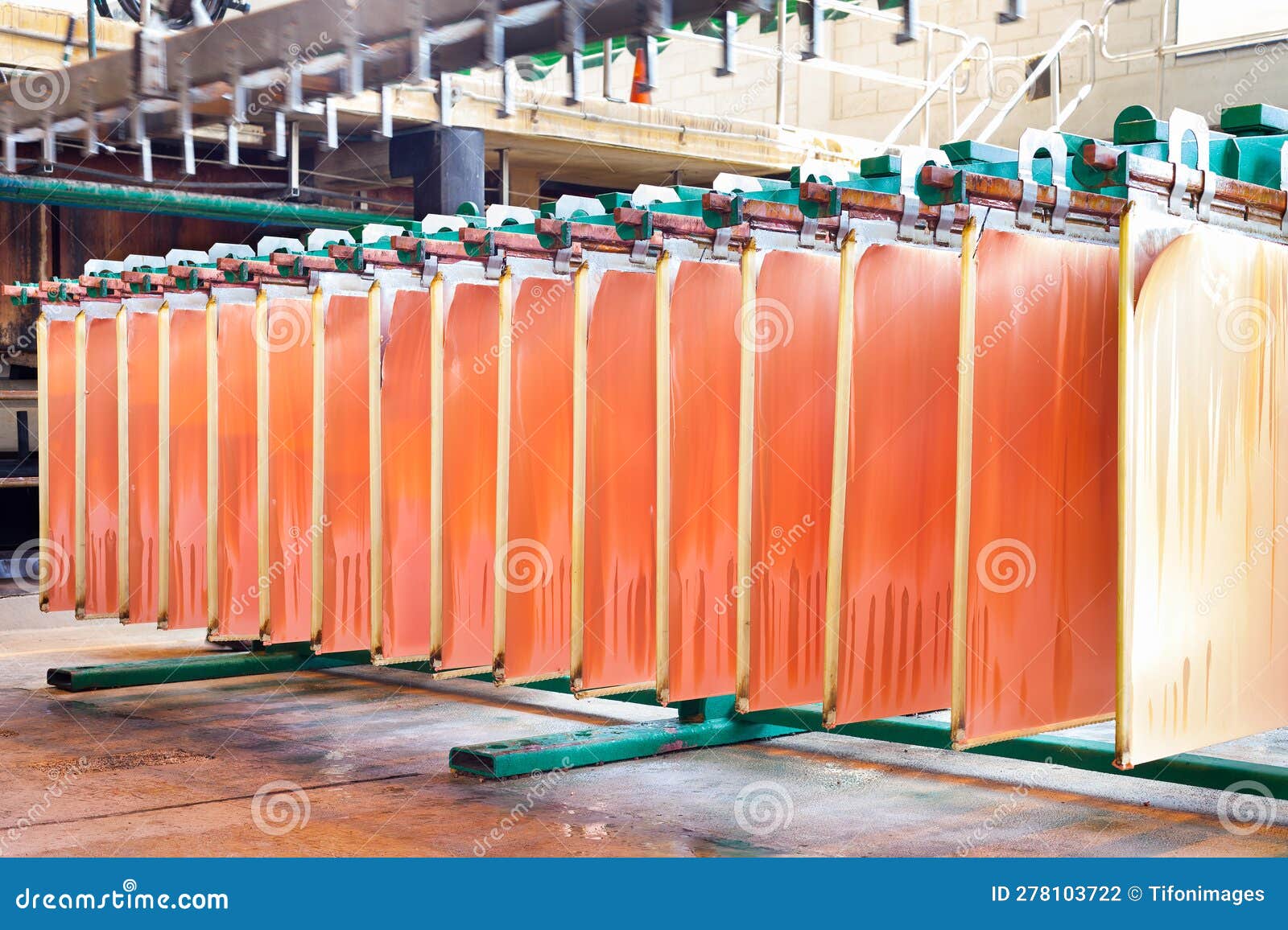 Copper cathodes stock photo. Image of industrial, material - 278103722