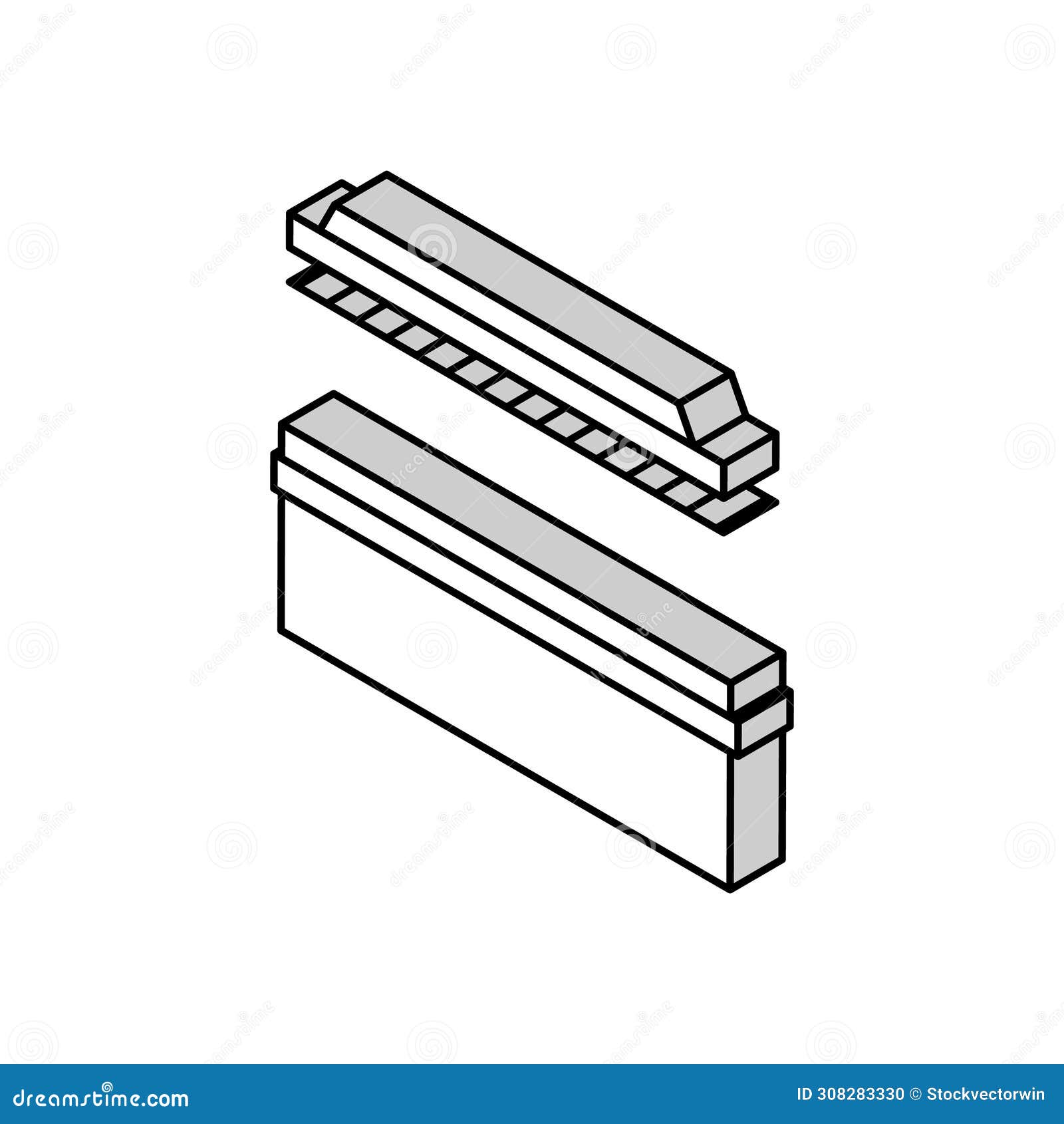 Copper Cathodes Produces Isometric Icon Vector Illustration Stock ...