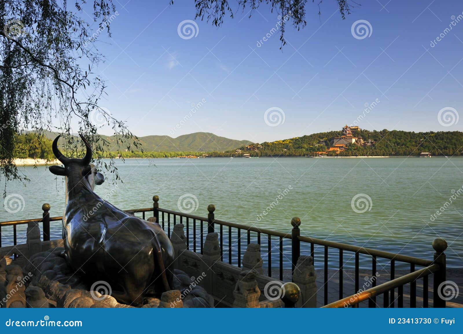 Copper cattle stock photo. Image of beautiful, blue, beijing - 23413730