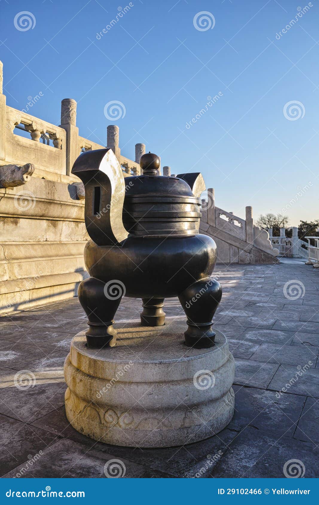 Copper Censer on the Altar of Prayer in Temple of Heaven Stock Photo ...